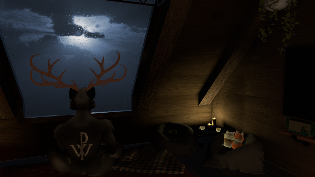 Small Cozy Attic – Wolfoshi, French Furry Exploring Worlds in VR