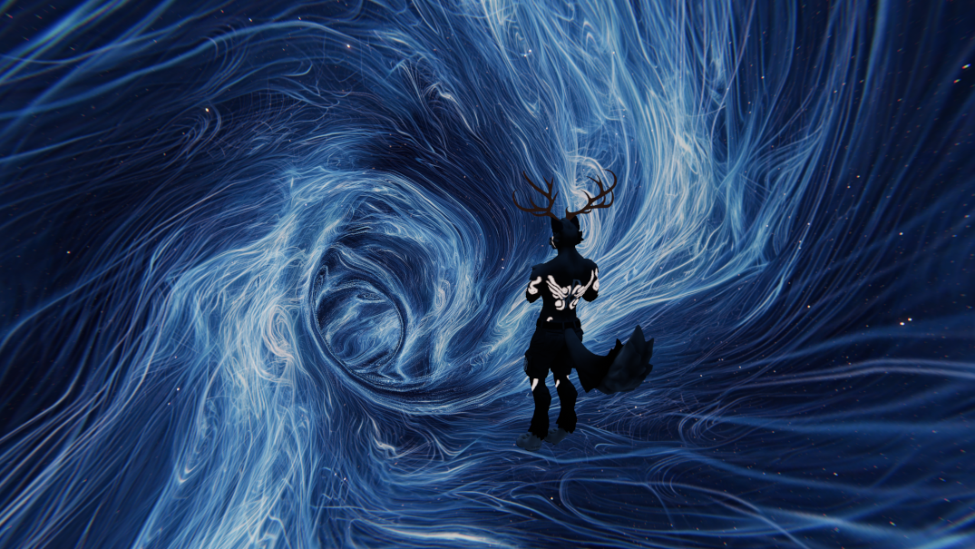 Magic AI-Art˸ Dimensions – Wolfoshi, French Furry Exploring Worlds in VR