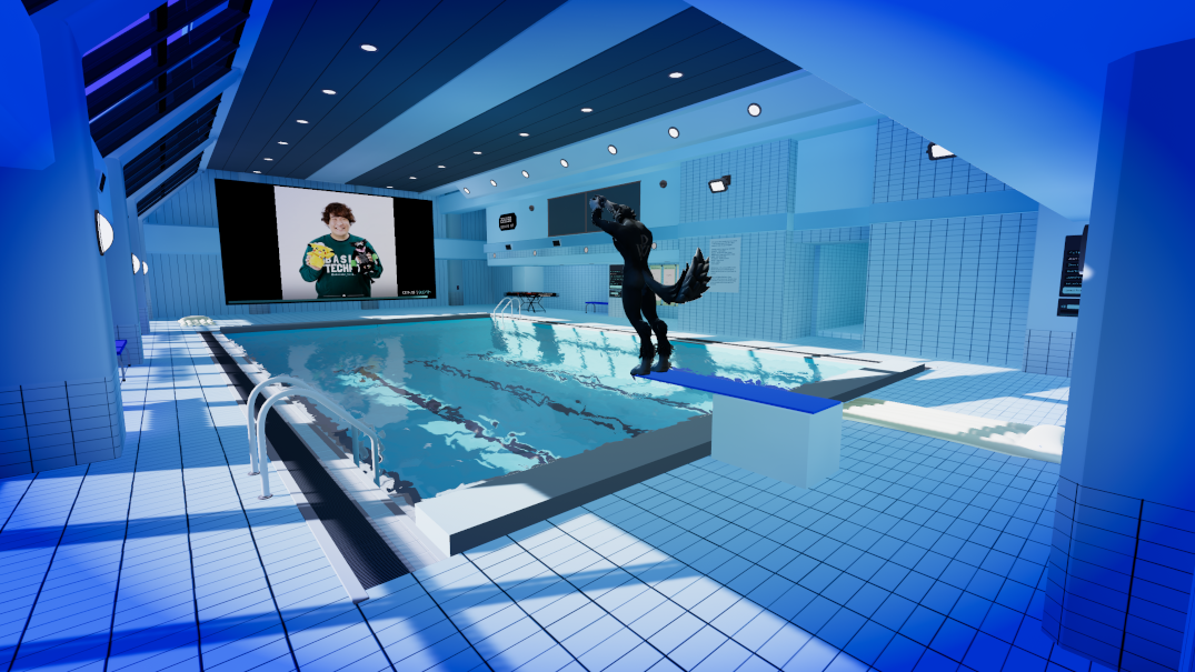 THE Swimming Pool – Wolfoshi, French Furry Exploring Worlds in VR