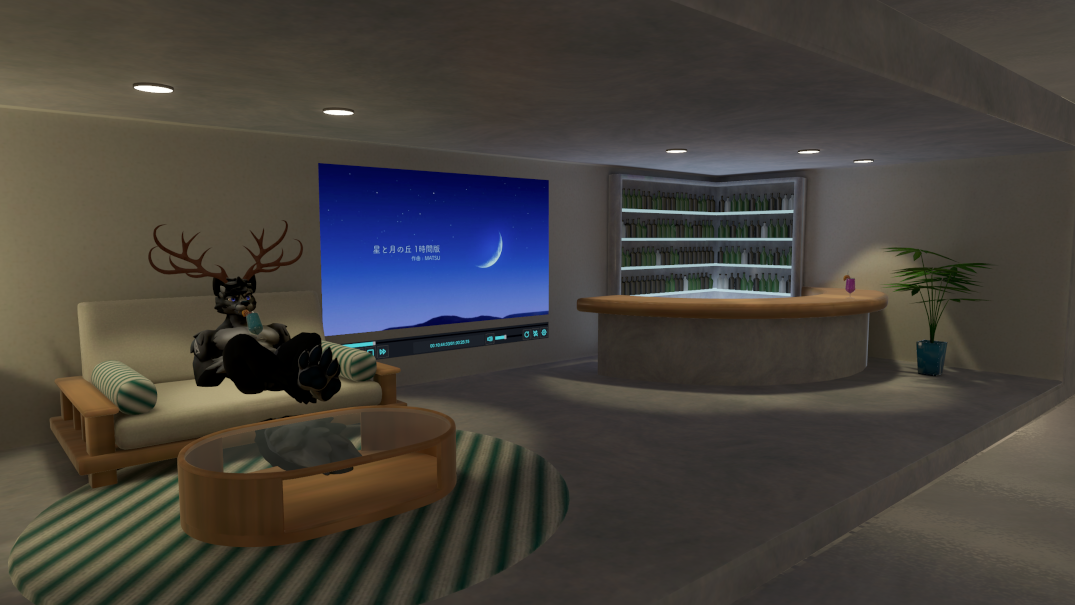 月明りのプール -Moonlit Pool- – Wolfoshi, French Furry Exploring Worlds in VR