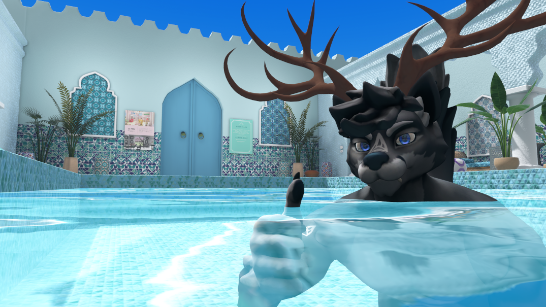 La Fille Moroccan Pool House – Wolfoshi, French Furry Exploring Worlds ...