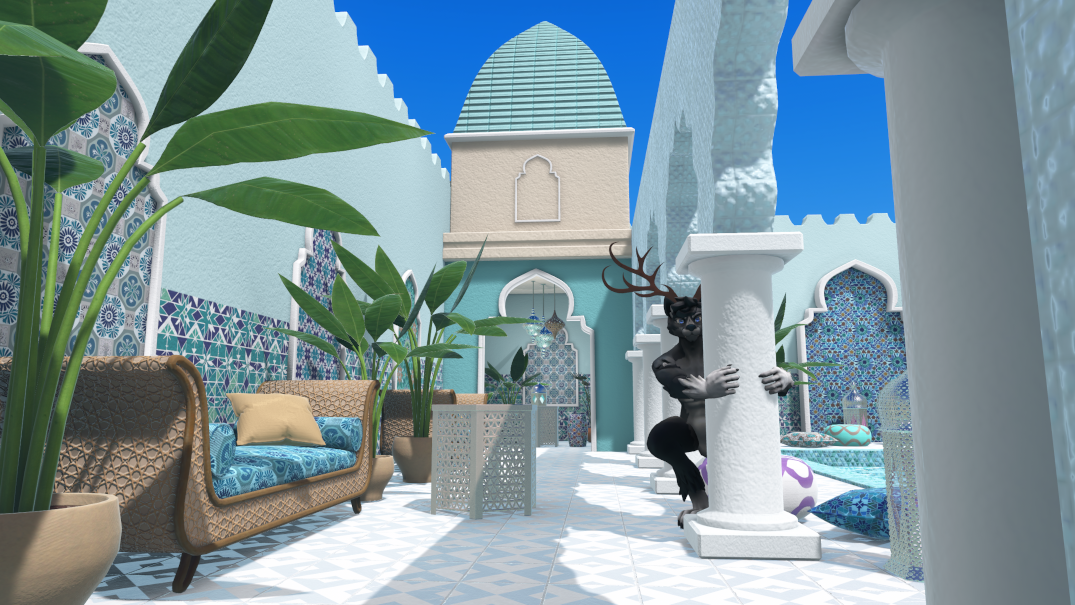 La Fille Moroccan Pool House – Wolfoshi, French Furry Exploring Worlds ...