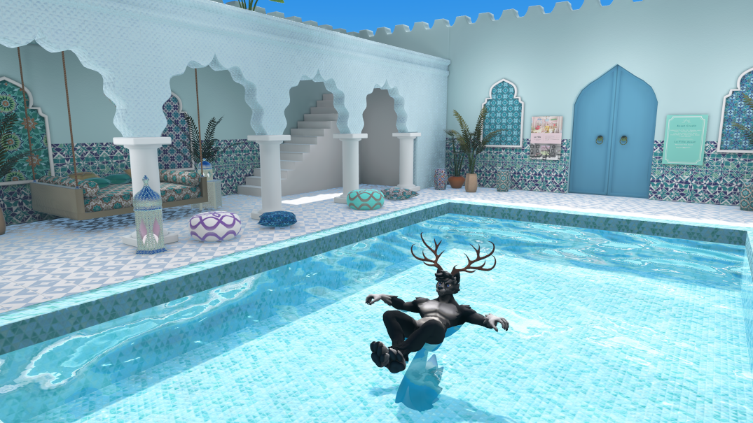 La Fille Moroccan Pool House – Wolfoshi, French Furry Exploring Worlds ...